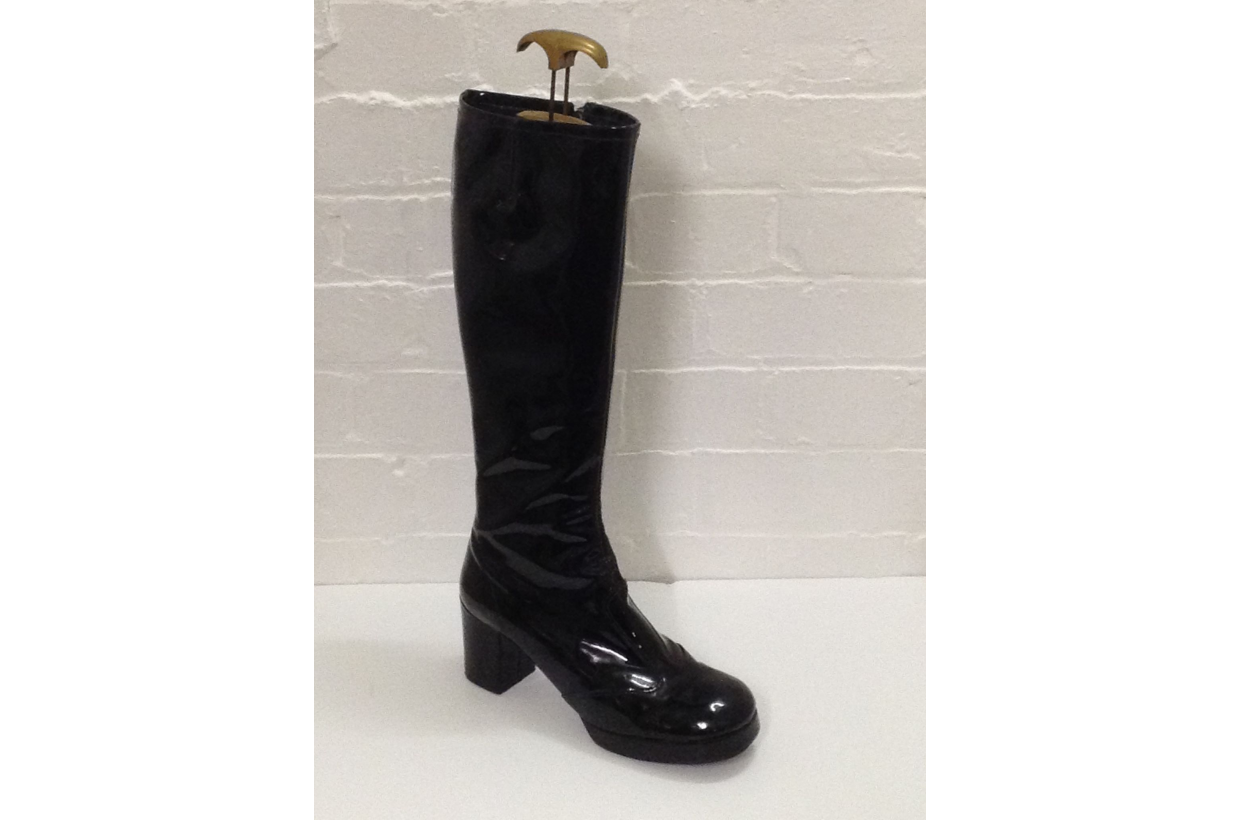 Boots-Long-Biba-Patent-1960s-60s-Quant-hire-Rent